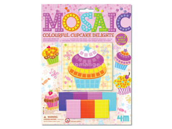 Mosaic colourful cupcake delig