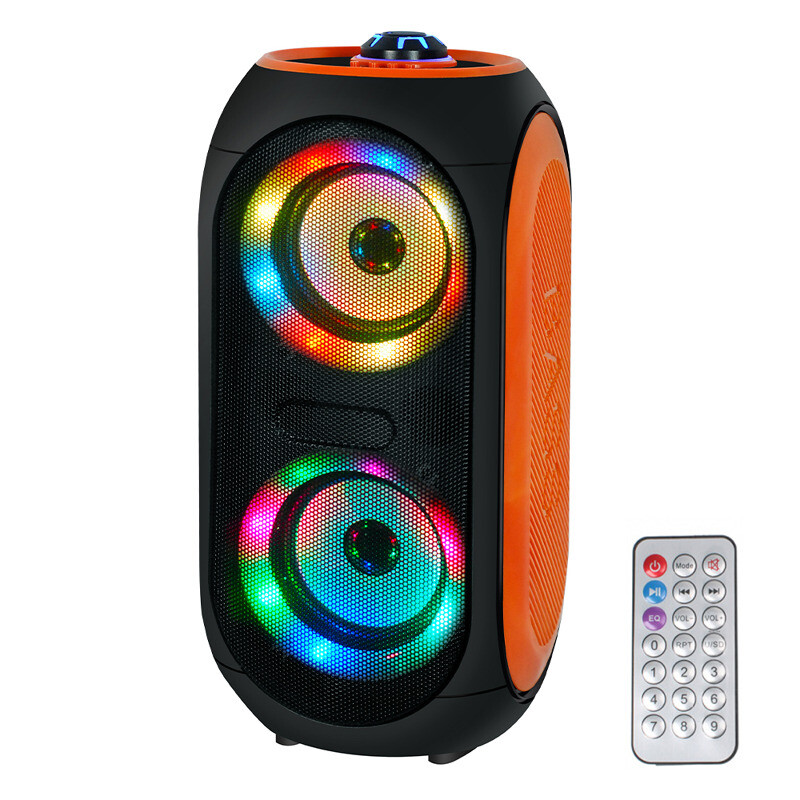 Bluetooth zvucnik P101 2×4″ narandzasto crni