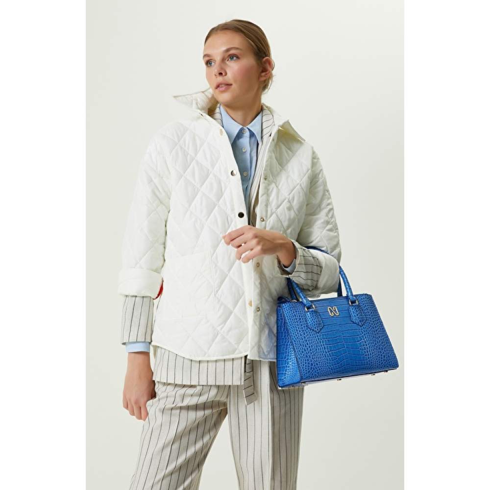 Ecru Quilted Coat