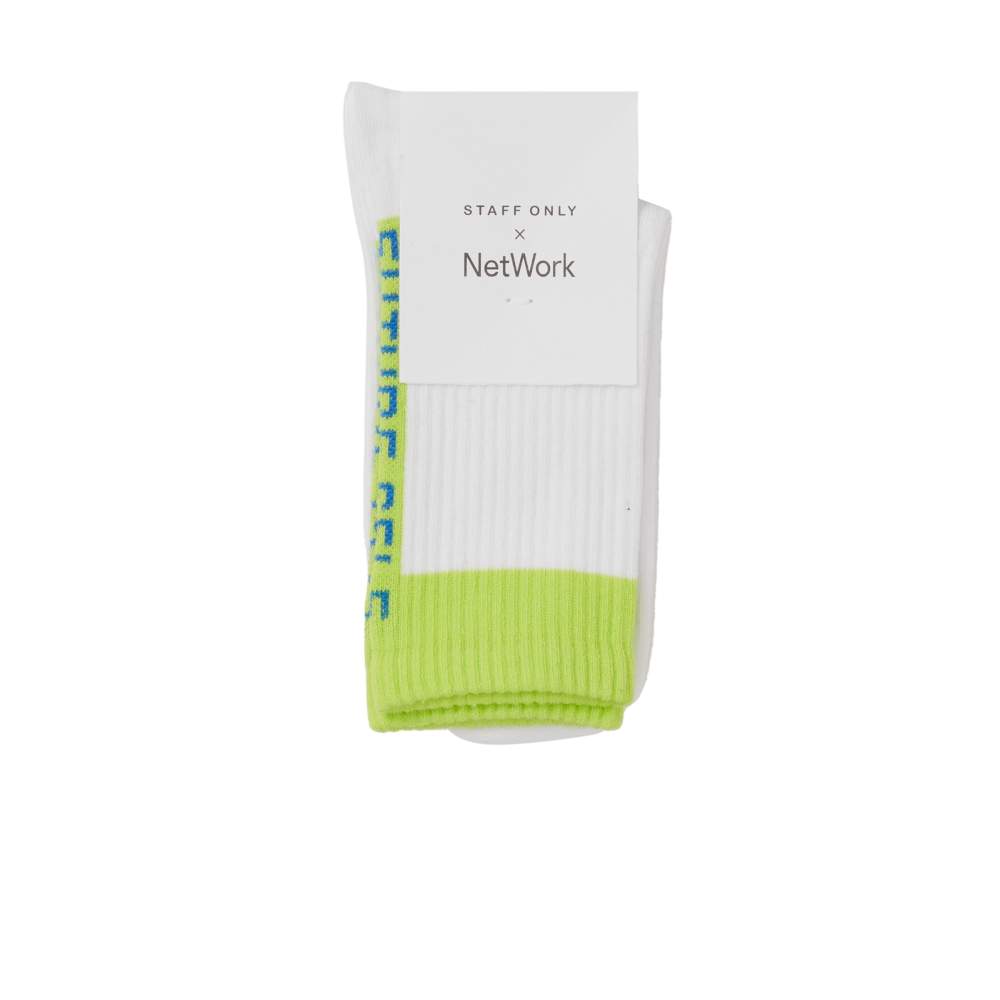 Ecru Letter Jacquard Womens Socks