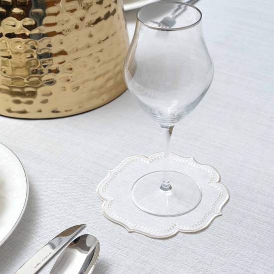 Karaca Home 6 Piece Flam Cocktail Napkin White