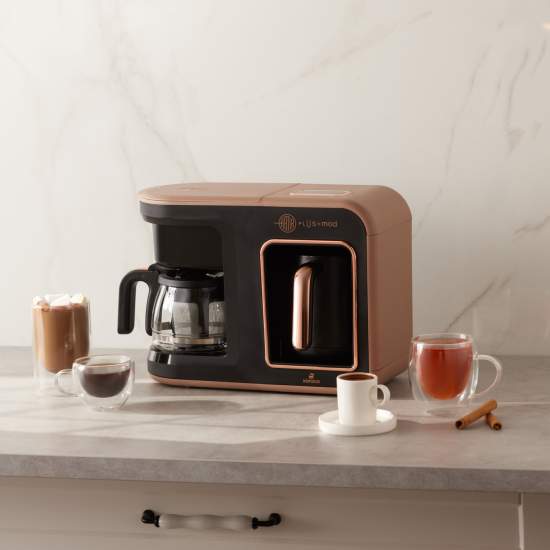 Karaca Hatır Plus Mod 5 in 1 Essential Coffee Machine Rosie Brown