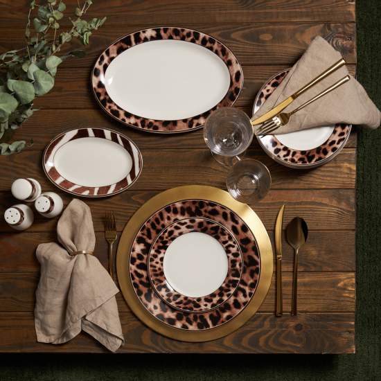 Karaca Grove 56 Pieces New Bone Dinnerware Set for 12 Persons