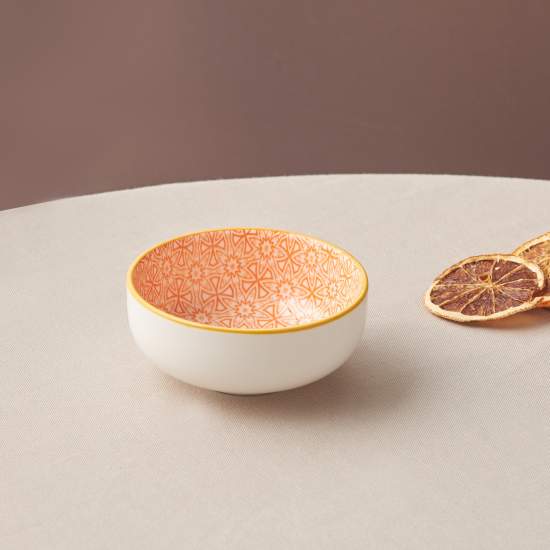 Karaca Floral Orange Round Cookie Holder 10 cm