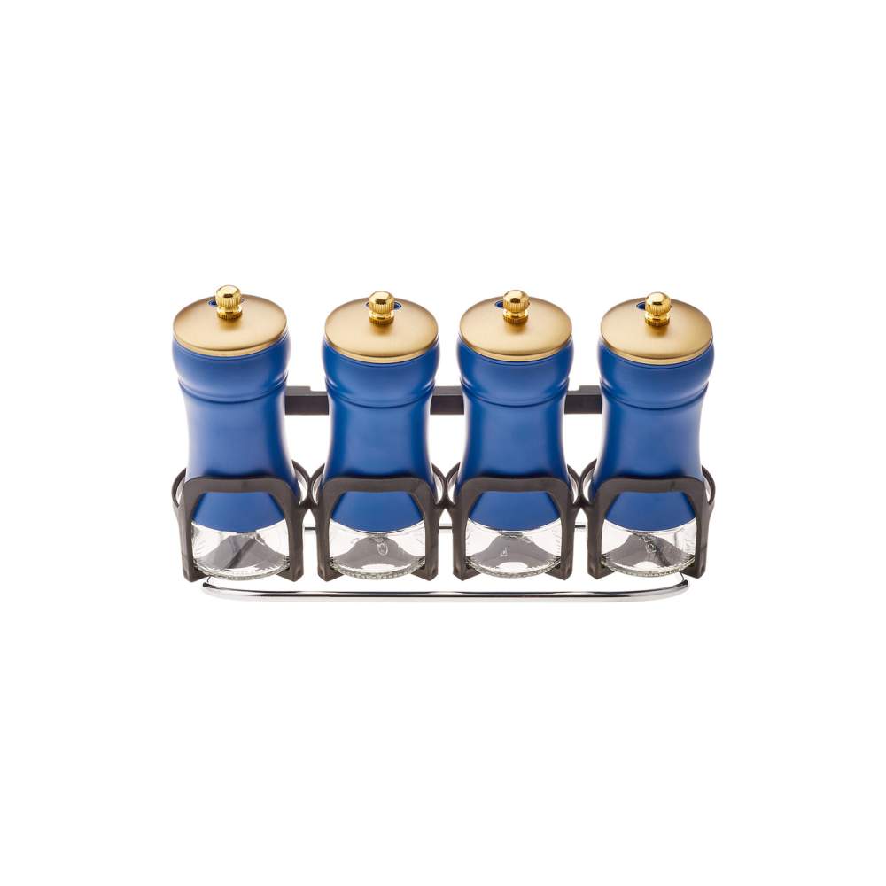 Karaca Blue Berry 5 Piece Line Glass Spice Set