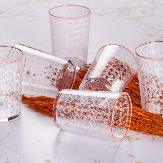 Karaca Blanco Water Glass Orange