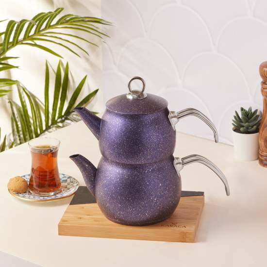 Karaca Biogranit Steel Plus Teapot Set Purple