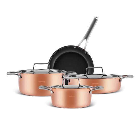 Karaca BioDiamond Copper 7 Piece Cookware Set