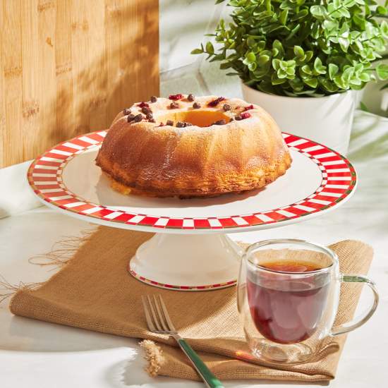 Karaca Aries Red Cake Serving Plate