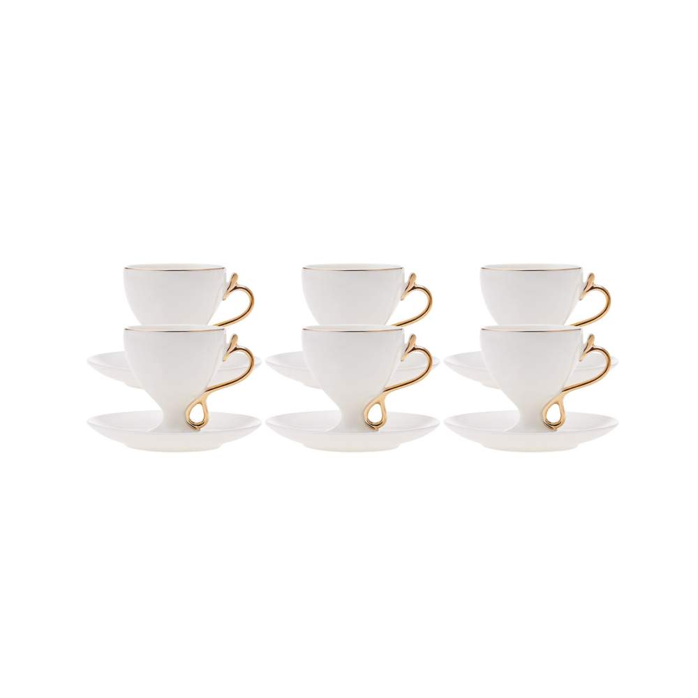 Karaca Aphrodite Set of 6 Coffee Cups 90 ml