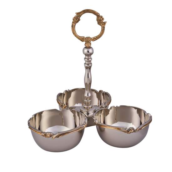 Jumbo Nickel Gold Plated Snack Bowl