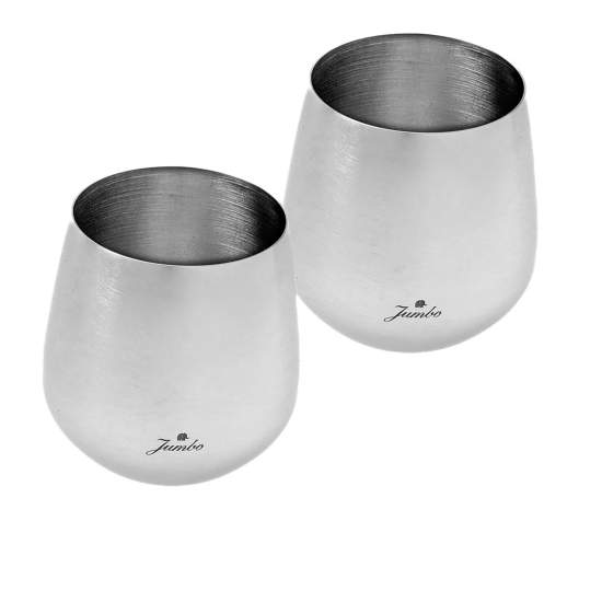 Jumbo Glory 8 Matte 2 Metal Cocktail Glasses 530 ml