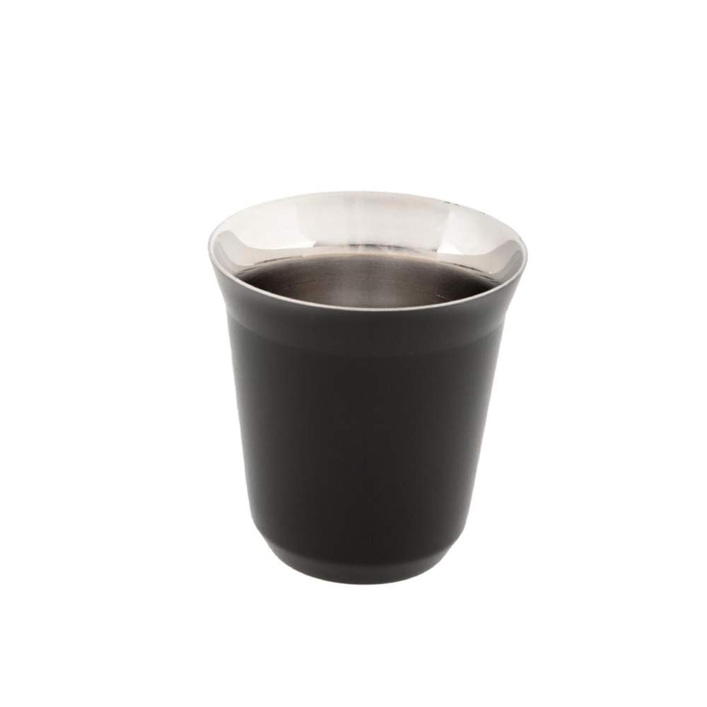 Jumbo Glory 7 Double Wall Thermo Steel 2 Cup Black 80 ml