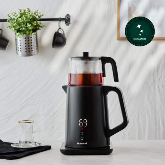 Homend Royaltea Cooltouch 1795H Touch Double Wall Stainless Steel Talking Tea Maker