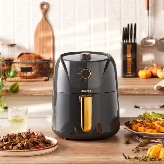 Homend Airfryday 2505H 8 Different Programs, 4.3 Liter Airfryer Anthracite