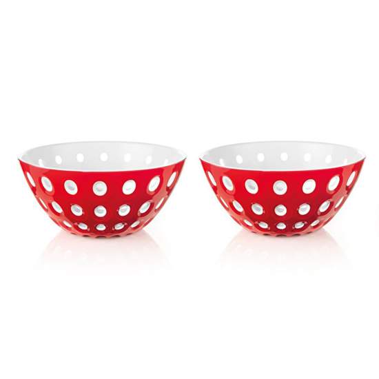 Guzzini Le Murrine 2 Pcs Bowl - Red White