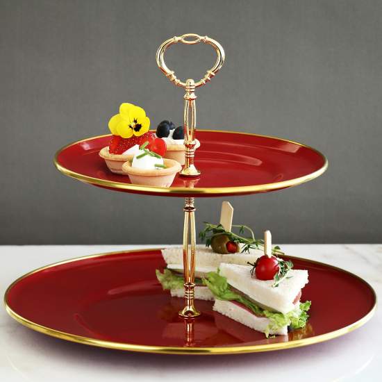 Emsan Troy Enamel Layered Cookie Holder Red