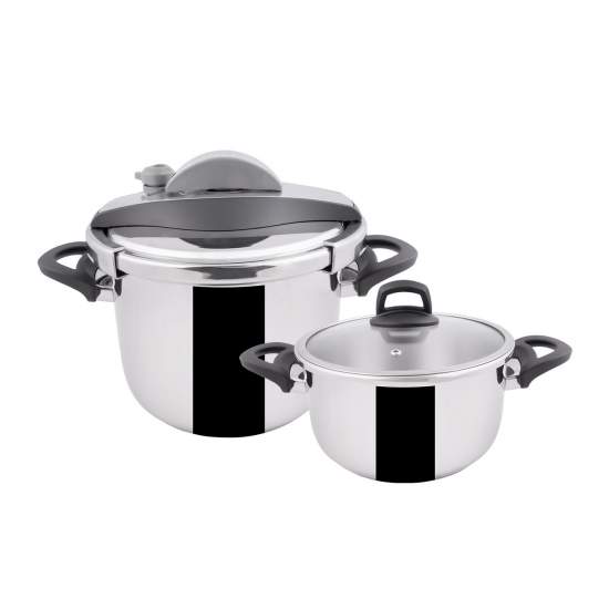 Emsan Presso-S Gray Pressure Cooker Set 4+6 Lt