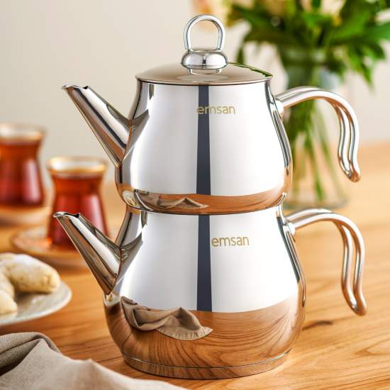 Emsan Lina Teapot Set Inox