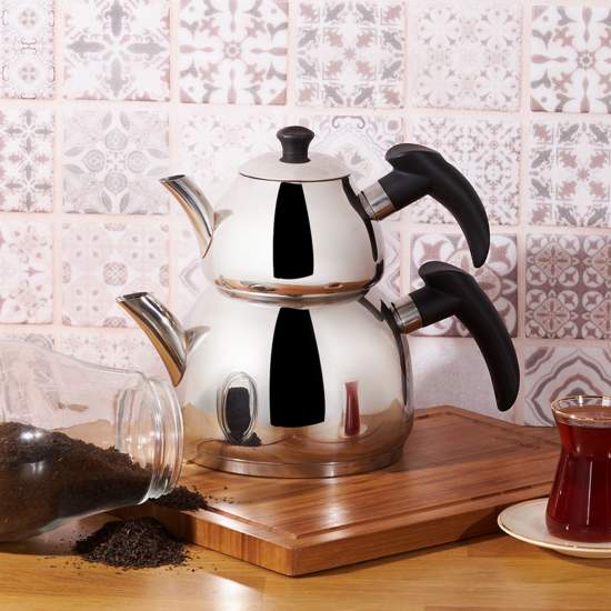 Emsan Helis Mini Black Teapot Set
