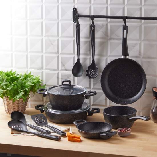 Emsan Harmony 13 Piece Cookware Set Black