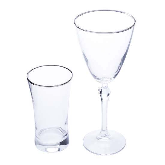 Emsan Dicle 24 Piece Glassware Set Platinum