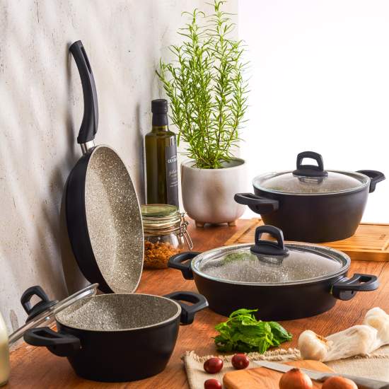 Emsan Banney 7 Piece Granite Cookware Set