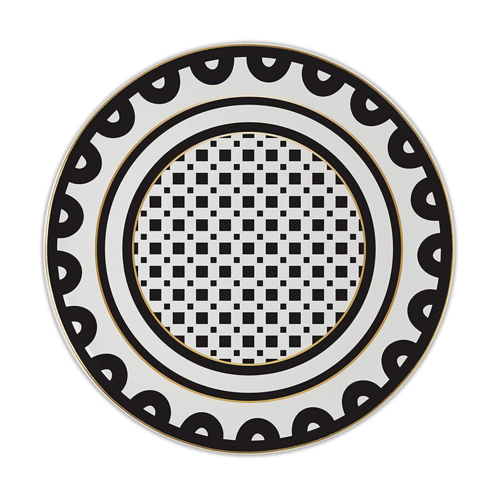 Baci Milano Optical Porcelain Cake Plate 32 cm
