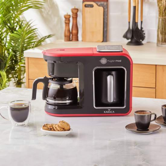 Karaca Hatır Plus Mod 5 in 1 Talking Coffee And Tea Maker Red