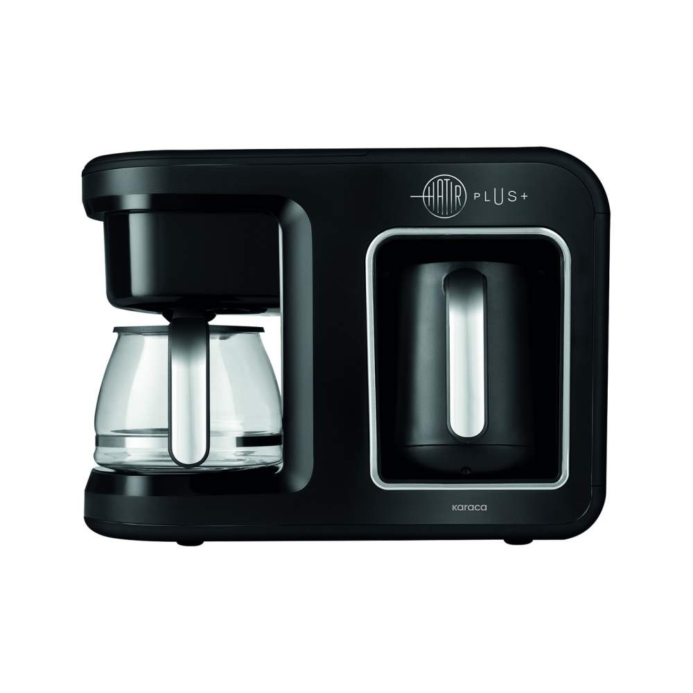 Karaca Hatır Plus 2 in 1 Coffee Machine Black Chrome