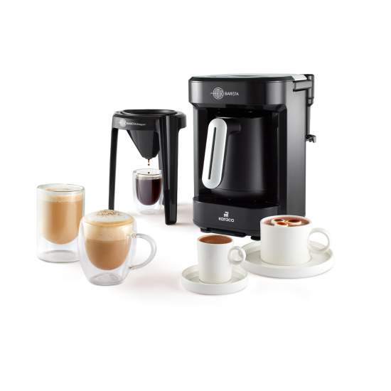 Karaca Hatır Barista Cappuccino and Turkish Coffee Machine Pearl White