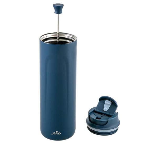 Jumbo Glory 8 Steel Frenchpress Thermos 450 Ml Navy Blue