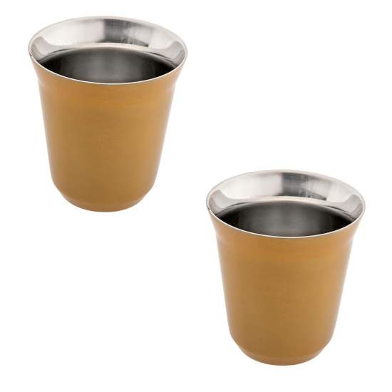 Jumbo Glory 7 Double Wall 2 Pcs Thermo Steel Cup 160ml - Yellow