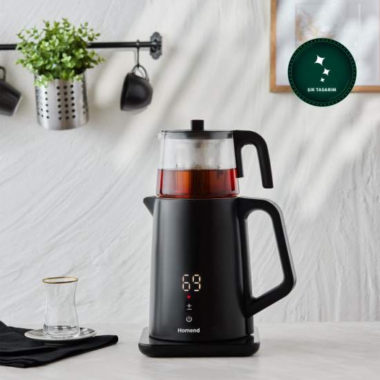 Homend Royaltea Cooltouch 1795H Touch Double Wall Stainless Steel Talking Tea Maker