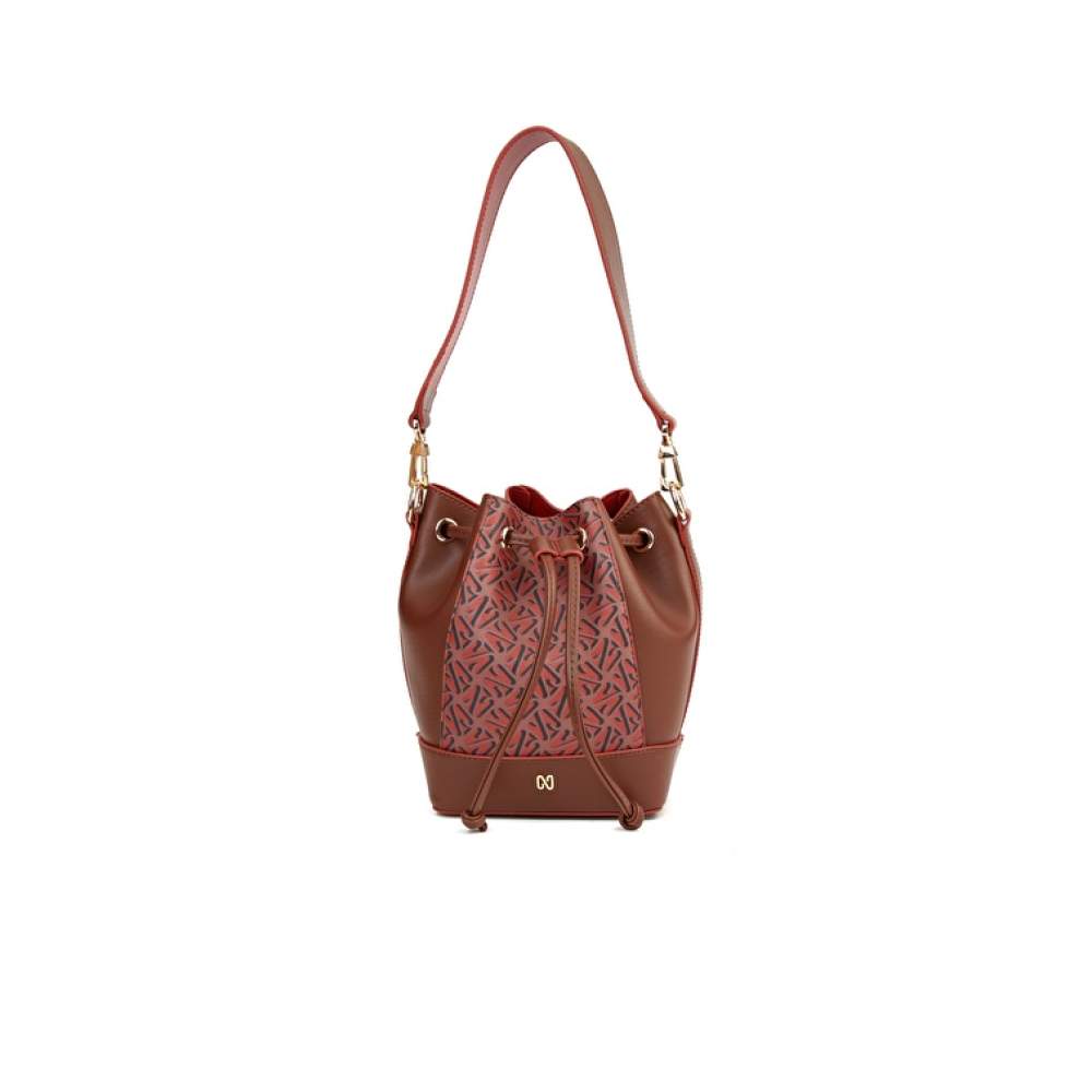 Monogram Tile Brown Womens Messenger Bag