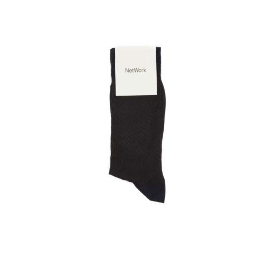 Navy Blue Brown Mens Socks