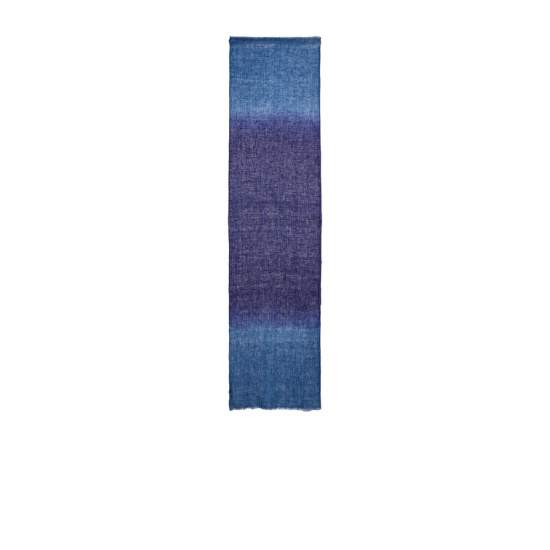 Indigo Gradient Mens Linen Shawl