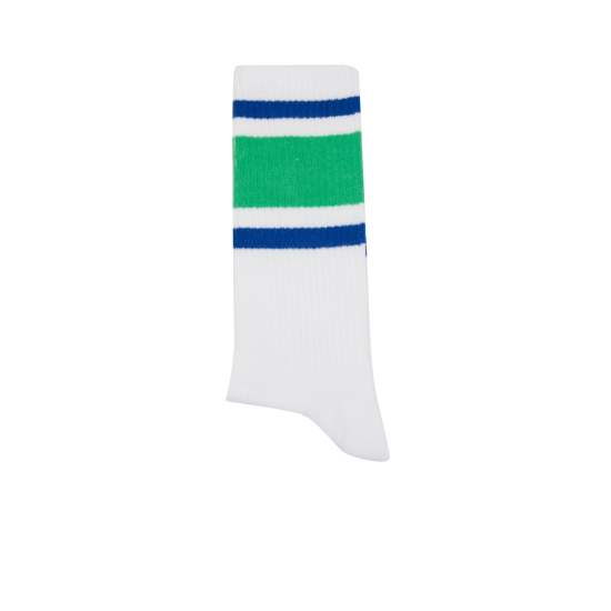 Green White Mens Socks