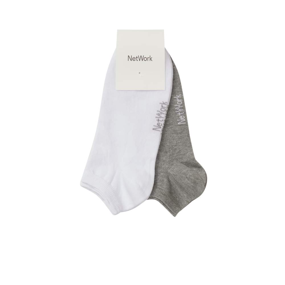 White Gray Set of 2 Socks