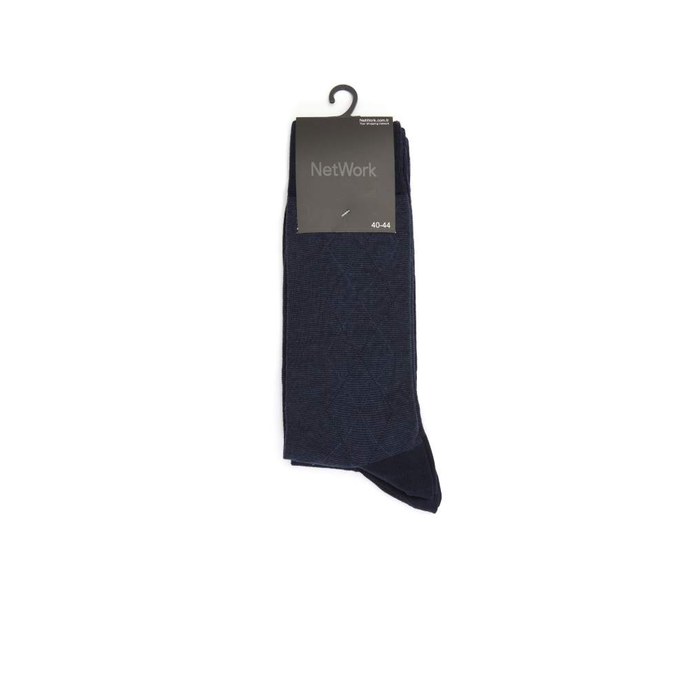 Blue Navy Blue Men's Socks Set of 2