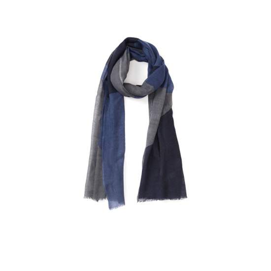 Navy Blue Men's Wool Shawl