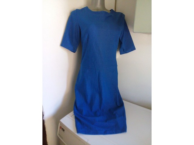 Plava poslovna haljina M