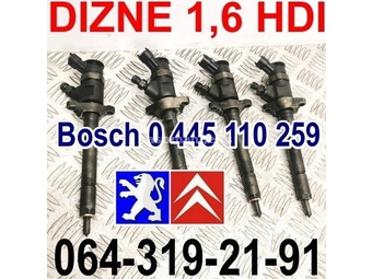 DIZNE 1,6 HDI 80kw Peugeot Citroen Bosch 0 445 110 259