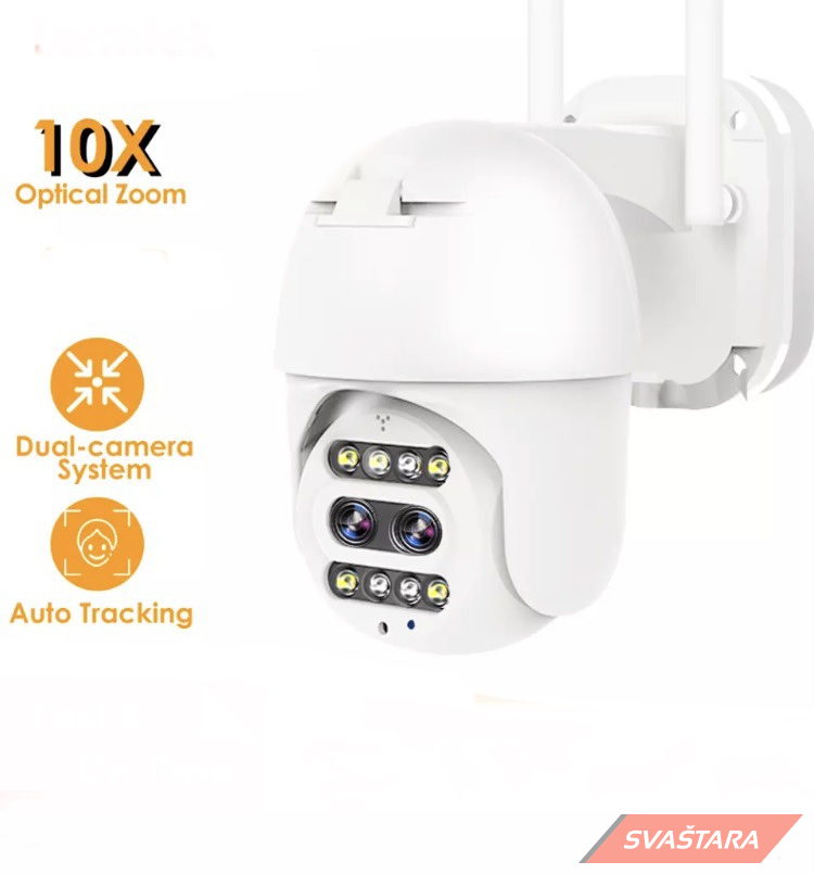 PTZ kamera 10MPX Smart Video nadzor 10xZOOM WiFi