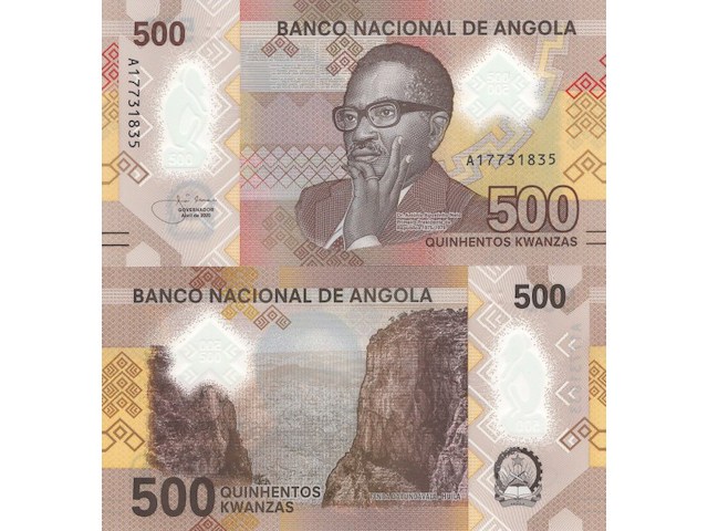 ANGOLA 500 Kwanzas 2020 UNC, Polymer