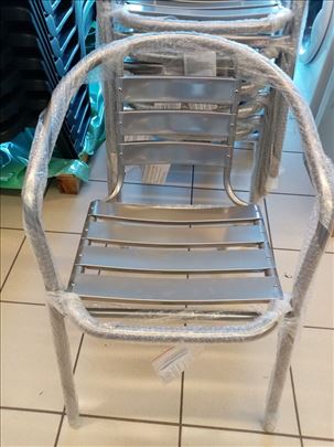 Inox baštenska stolica nova Alu stolica za terasu