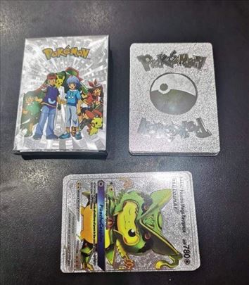 Pokemon karte 25 kom srebrne