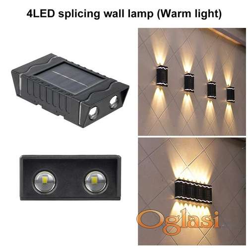 Dekorativne lampe za zid 4kom Solarne zidne lampe 4kom