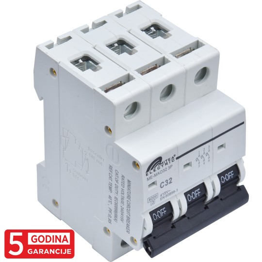 ME-MAO32 3P Automatski osigurač 3x32A 6Ka 240/415V tipC 5Y Mitea Electric