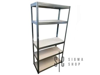 Polica metal i beli medijapan 180x90x40cm 5x175kg